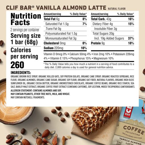 CLIF BARS - Coffee Collection Pack - 10 Full Size And 10 Mini Energy ...