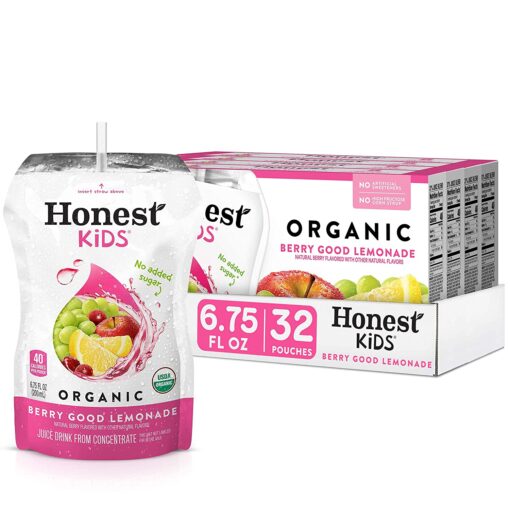 Honest Kids Organic Juice Drink, Berry Berry Good Lemonade, 6.75 Fl Oz ...