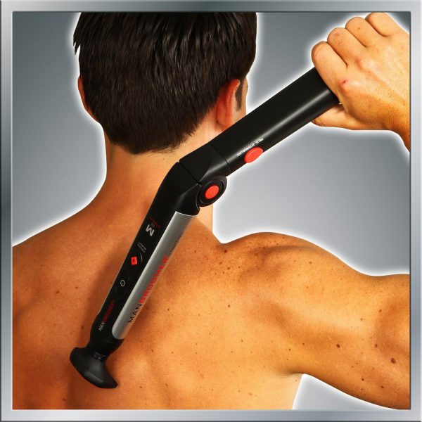 MANGROOMER - ULTIMATE PRO Back Shaver With 2 Shock Absorber Flex Heads ...