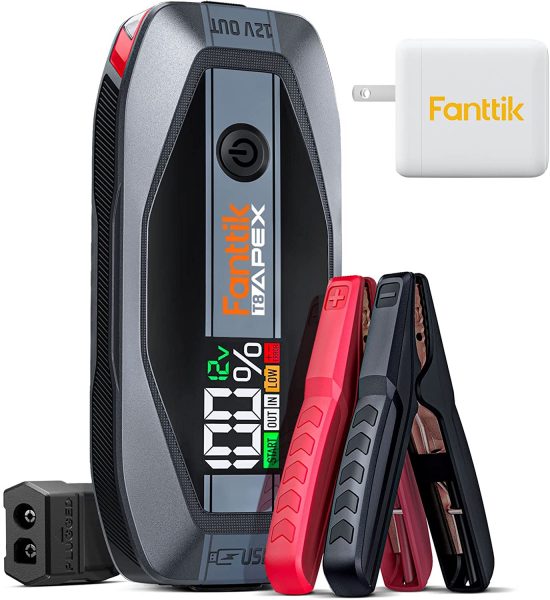 Fanttik T8 APEX 2000 Amp Jump Starter, 65W Two-Way Fast Charging, For ...