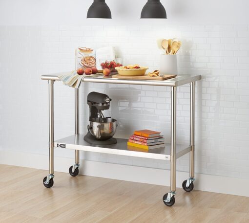 TRINITY Stainless Steel Prep Table, 48-Inch | BigEasyMart.com