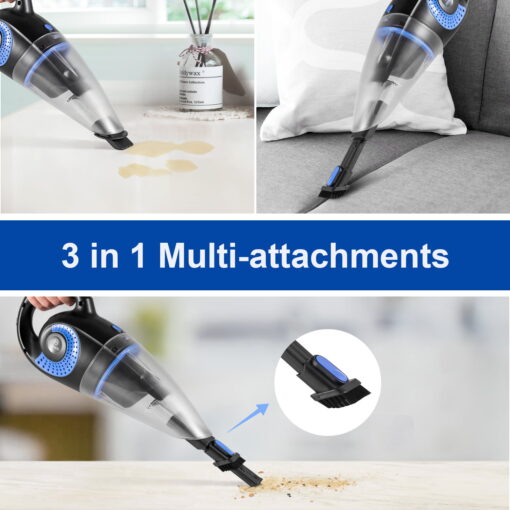 Moosoo Handheld Vacuum, Cordless Wet Dry Hand Vacuum, Rechargeable ...