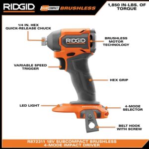 RIDGID R97801 18V SubCompact Brushless 2-Tool Combo Kit | BigEasyMart.com