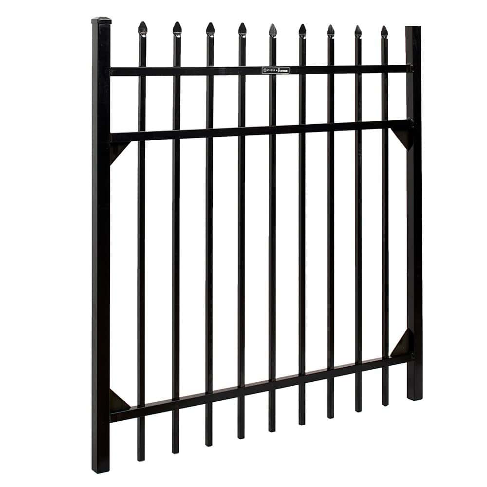 Fortress Building Products Athens 4-ft H X 4-ft W Gloss Black Powder ...