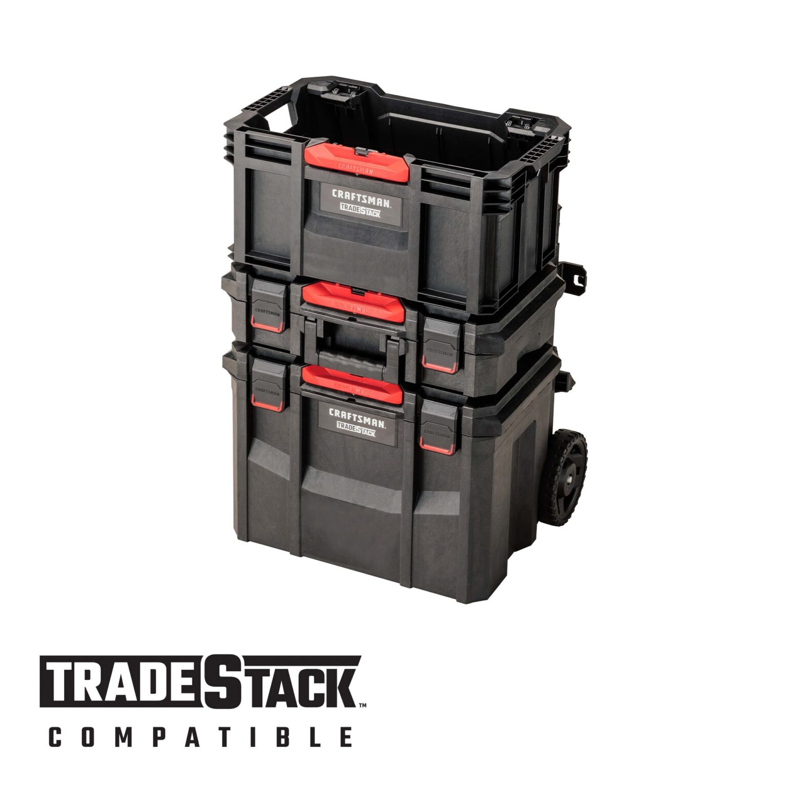 CRAFTSMAN TRADESTACK System 22.6-in Structural Foam Wheels Lockable ...