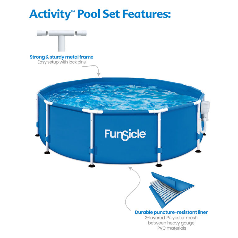 Funsicle 10ft X 30in Round Activity Above Ground Pool With SkimmerPlus ...