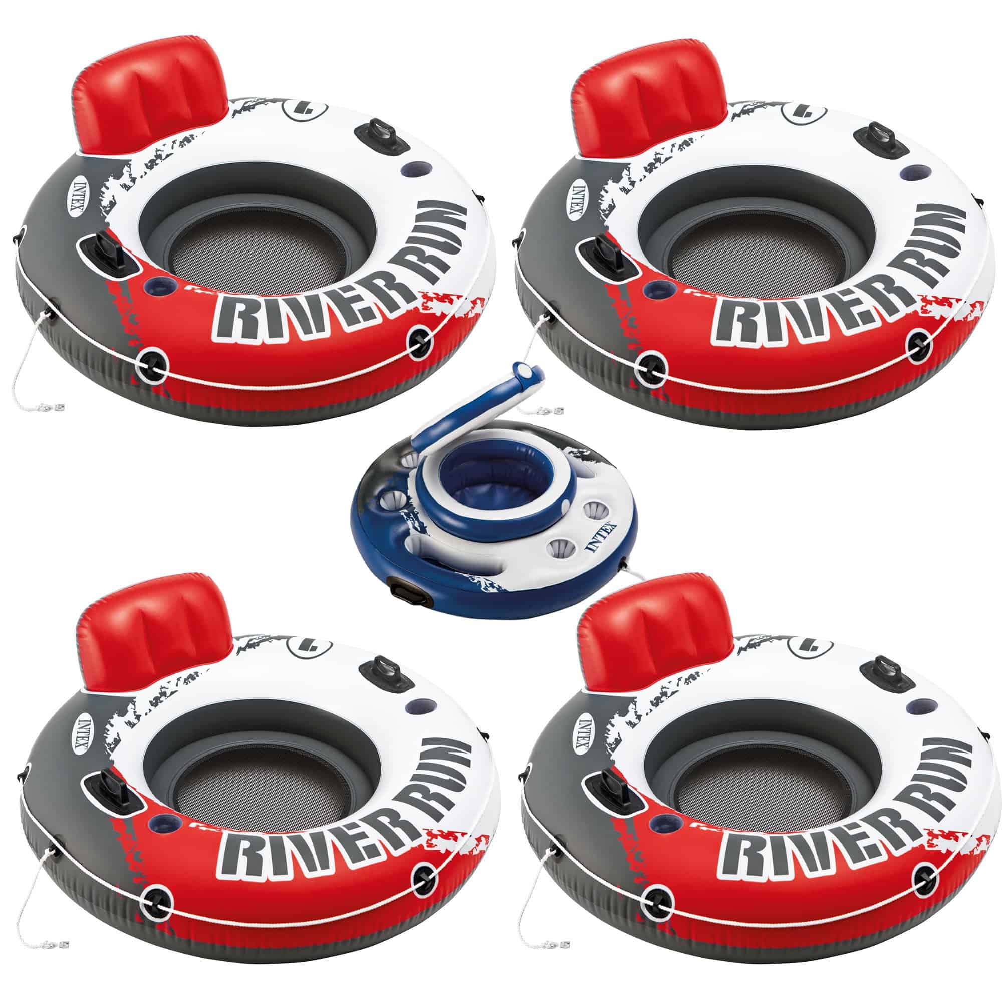 Intex River Run 1 53" Inflatable Floating Tube Raft (4 Pack ...
