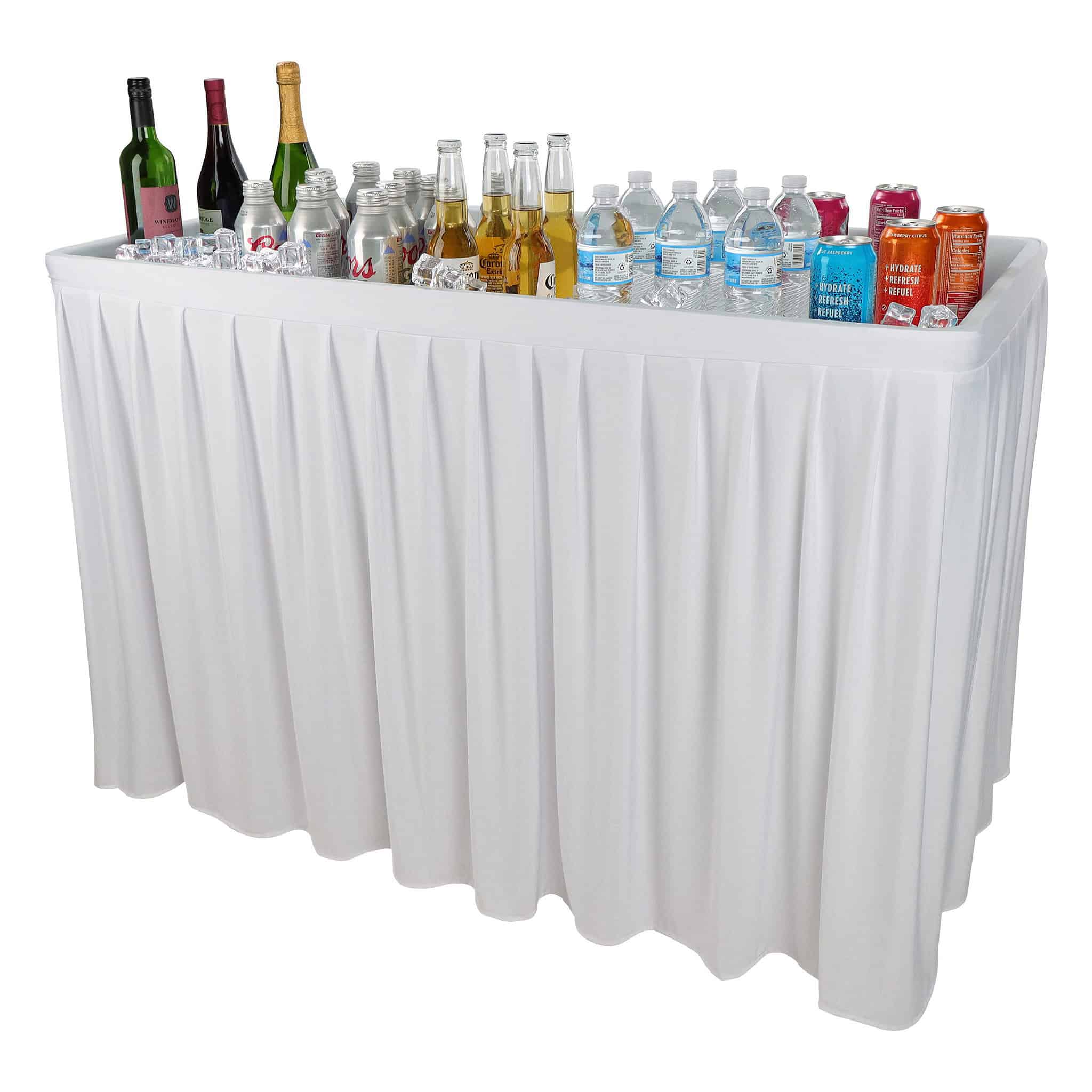 7Penn Folding Ice Cooler Table - 4ft Long Bar Cooler Table Outdoor Ice ...