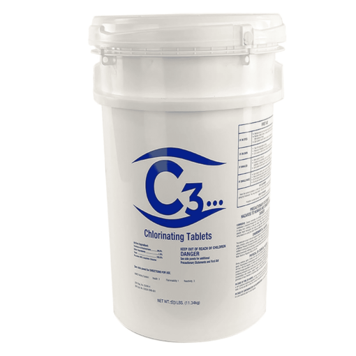 C3 3″ Stabilized Chlorine Tablets - 50 Lbs For Swimming Pool And Hot ...