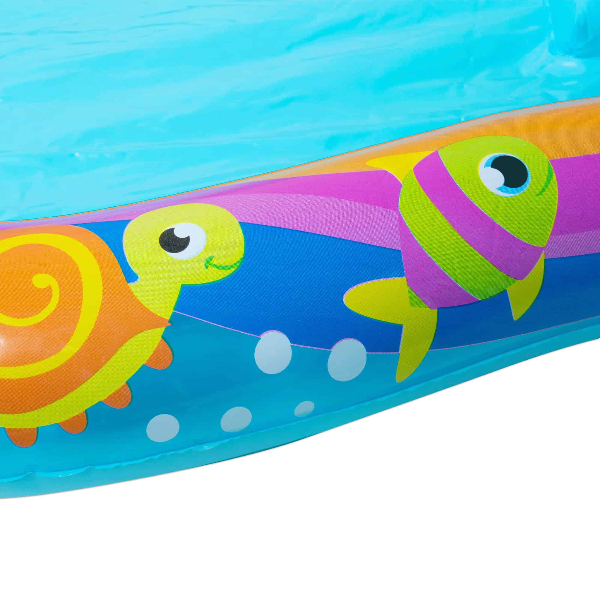 Banzai Shade N Slide Turtle Inflatable Kiddie Splash Pool With ...