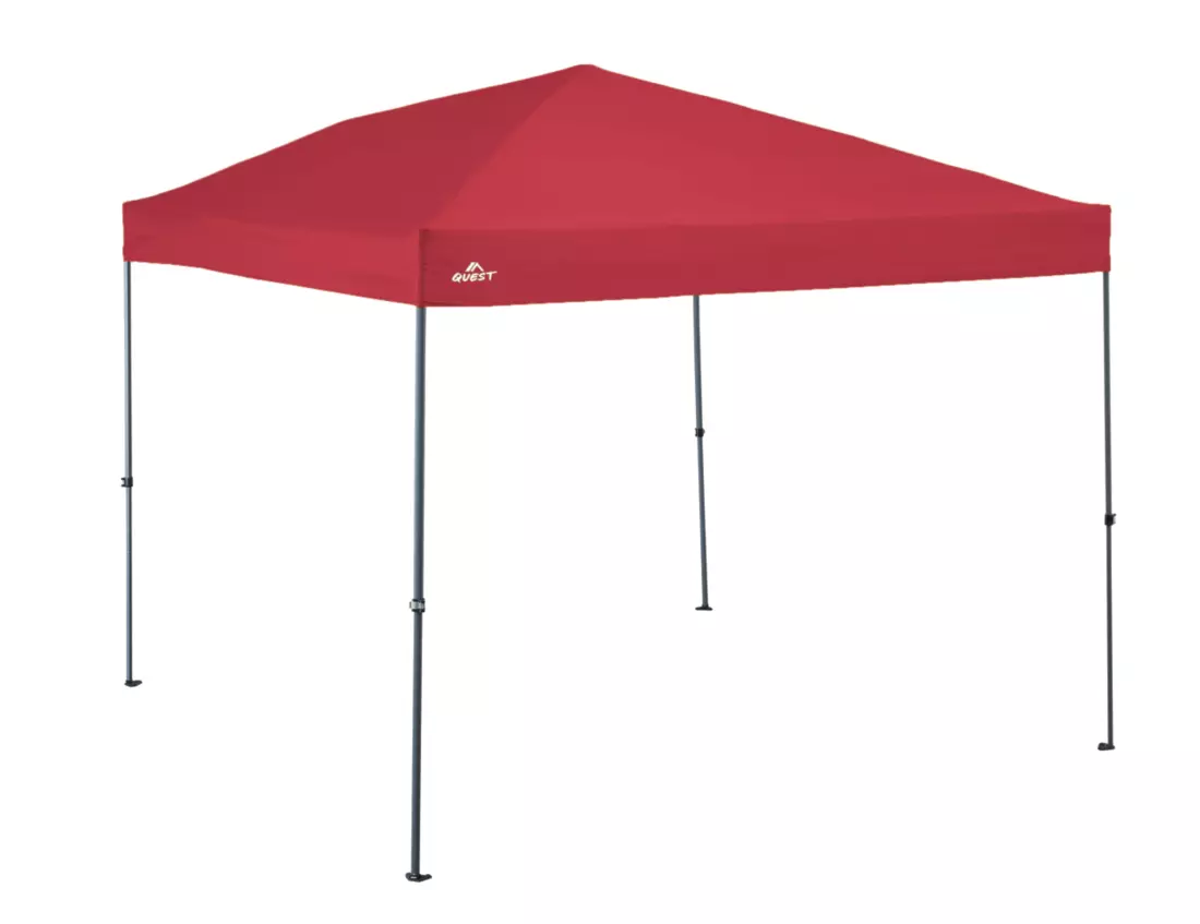 Quest 12' X 12' Straight Leg Canopy - Red | BigEasyMart.com