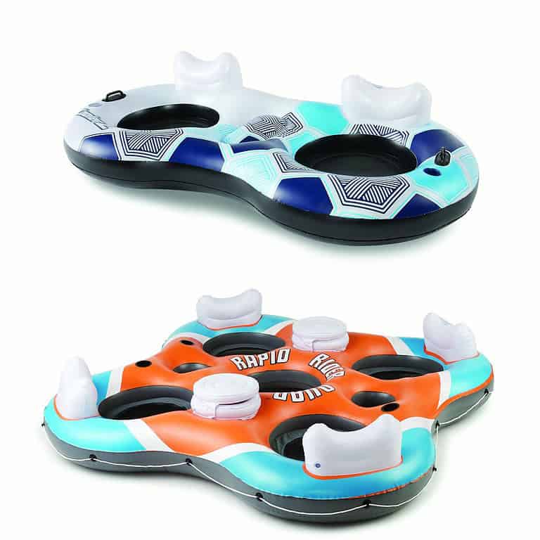 Bestway Rapid Rider Round 2 Person Tube Float And 4 Person Island Raft ...
