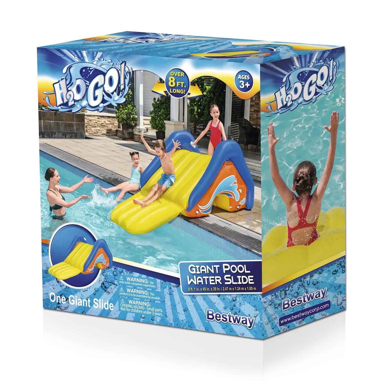 Bestway H2OGO! Giant Inflatable Outdoor Pool Water Slide With Built-in ...