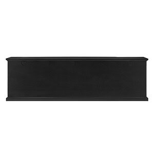 Welwick Designs 80 In. Black Transitional Wood And Glass-Door TV Stand ...