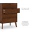 Linon Home Decor William Brown Ash Veneer 4 Drawer Chest With Bronze ...