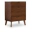 Linon Home Decor William Brown Ash Veneer 4 Drawer Chest With Bronze ...