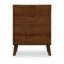 Linon Home Decor William Brown Ash Veneer 4 Drawer Chest With Bronze ...