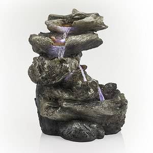 Alpine Corporation Rainforest 5-Tier Fountain With LED Light ...