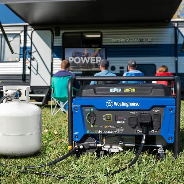 Westinghouse WGen3600DFcv Recoil Start 4650 / 3600 -Watt Dual Fuel ...