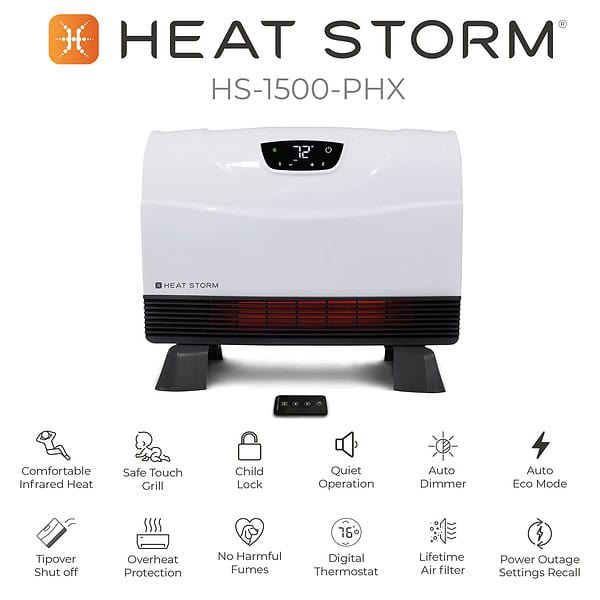 Heat Storm Up To 1500-Watt Infrared Cabinet Indoor Electric Space ...