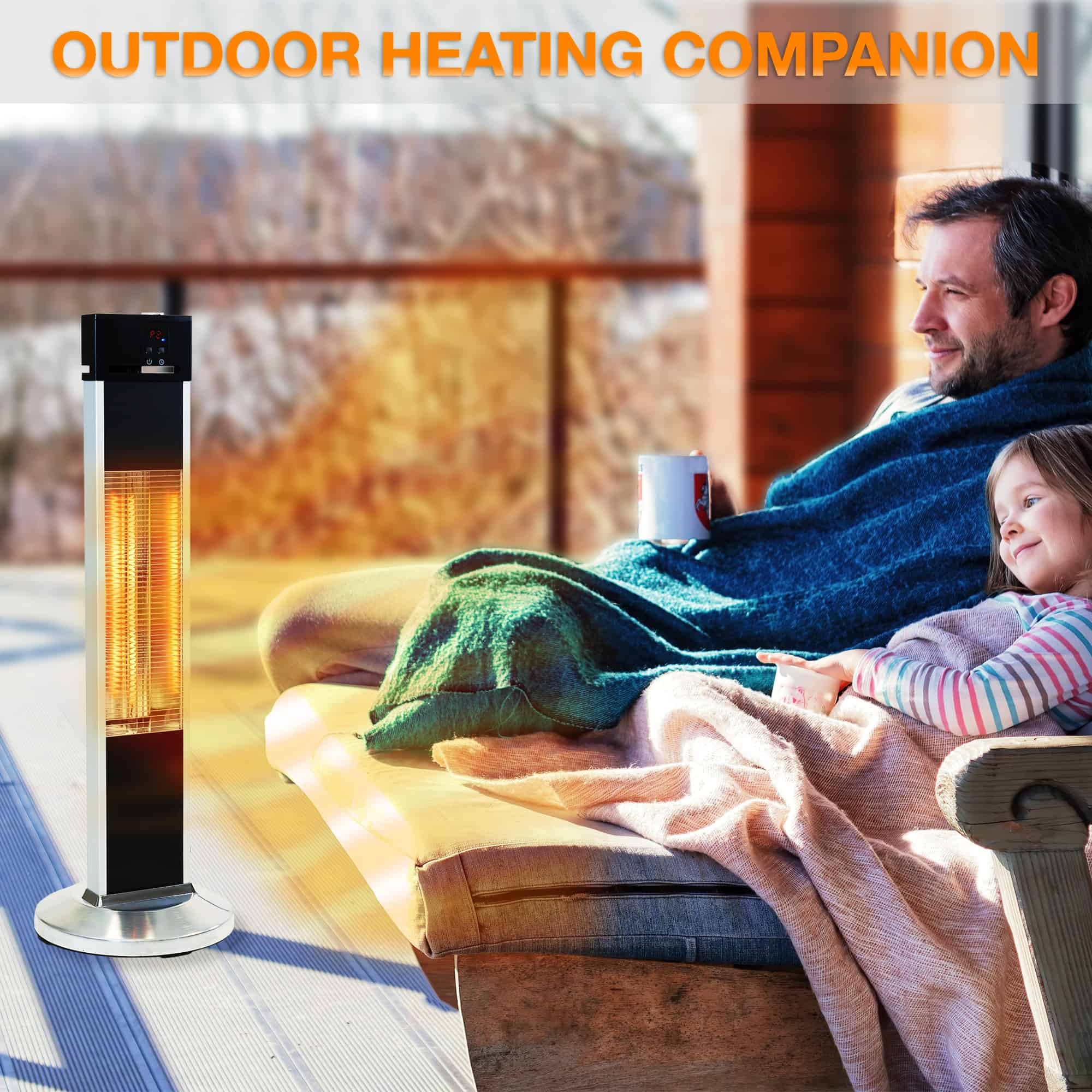 Sun-Ray 5100-BTU 120-Volt Stainless Steel Carbon Fiber Electric Patio ...