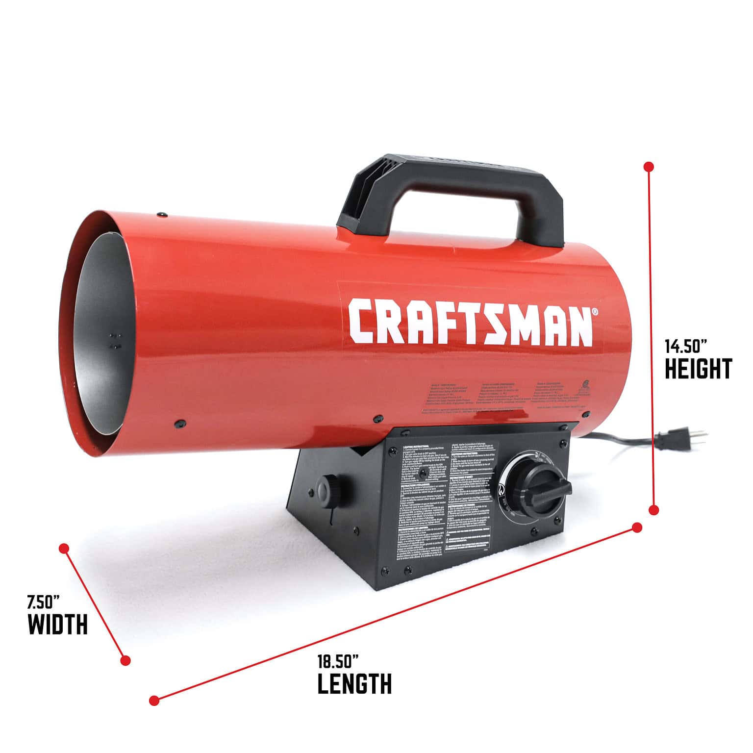CRAFTSMAN Craftsman Forced Air Propane 60000-BTU Outdoor Portable ...