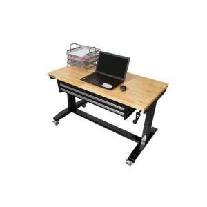 Husky HOLT4602B12 46 In. Adjustable Height Work Table With 2-Drawers In ...