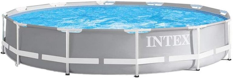 Intex 12 Foot Prism Frame Above Ground Swimming Pool W/ Pump & Pool ...