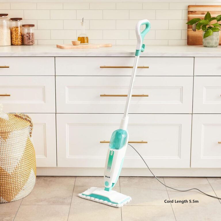 Shark S1000 Steam Mop With 2 Dirt Grip Pads, Lightweight, White/Seafoam ...