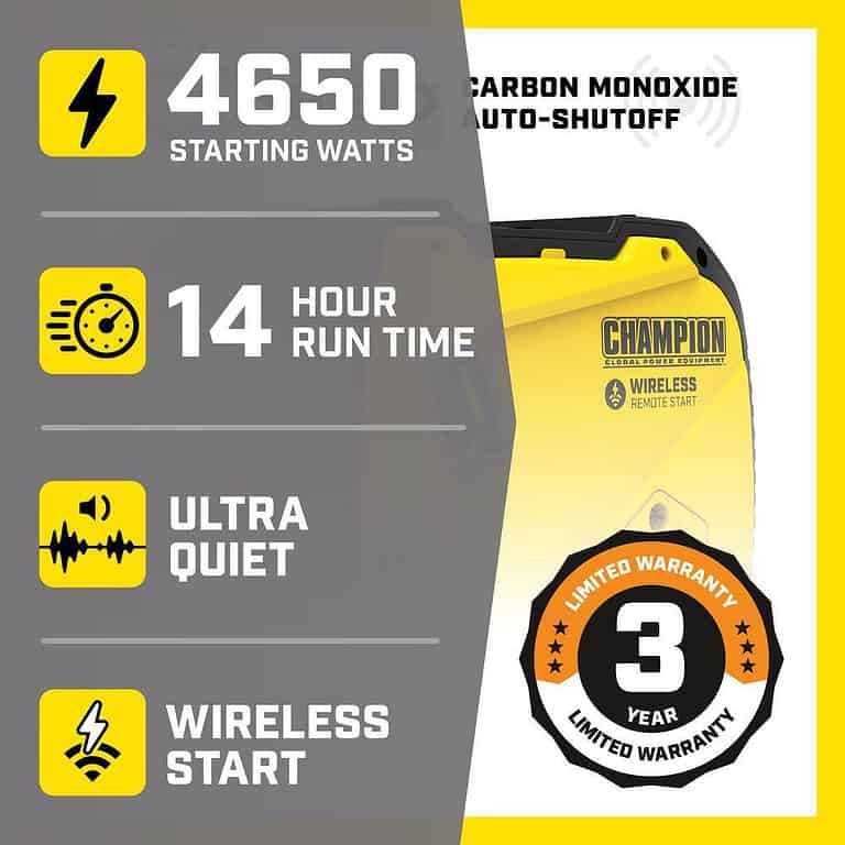 Champion Power Equipment 201155 4650-Watt Wireless Remote Start ...