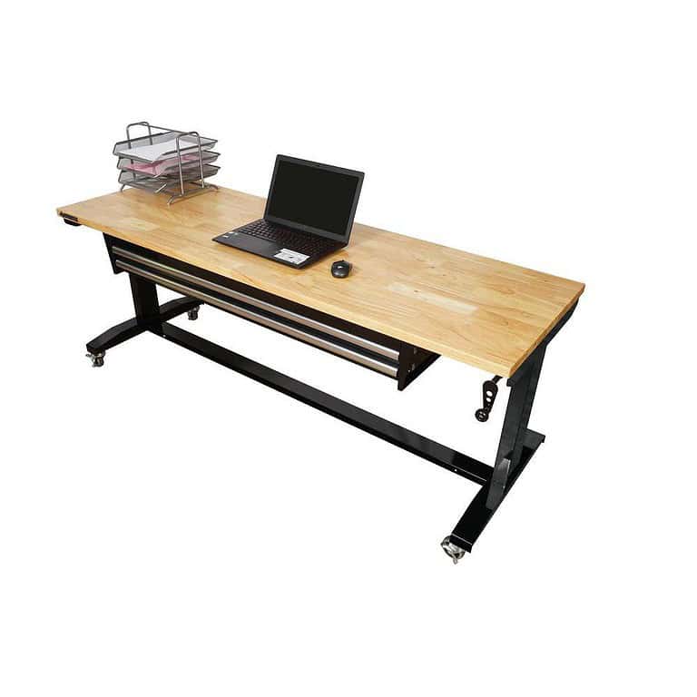 Husky HOTL7202B12 72 In. Adjustable Height Workbench Table With 2 ...