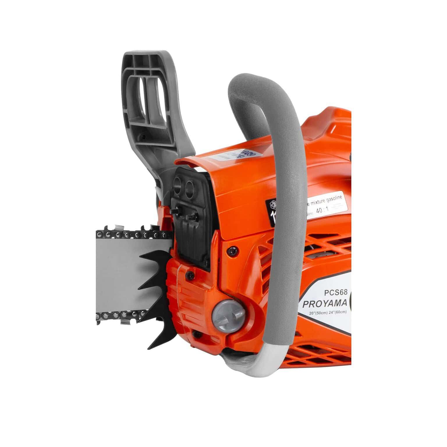 PROYAMA 68CC 2-Cycle Top Handle Gas Powered Chainsaw 24 Inch 20 Inch ...