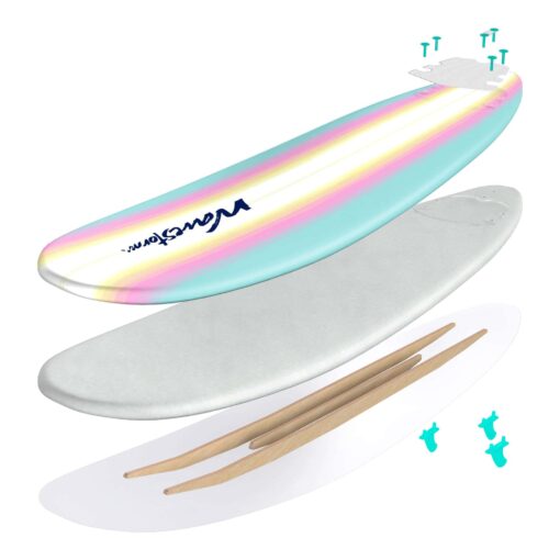 Wavestorm - Classic Soft Top Foam 8ft Surfboard - Burst | BigEasyMart.com