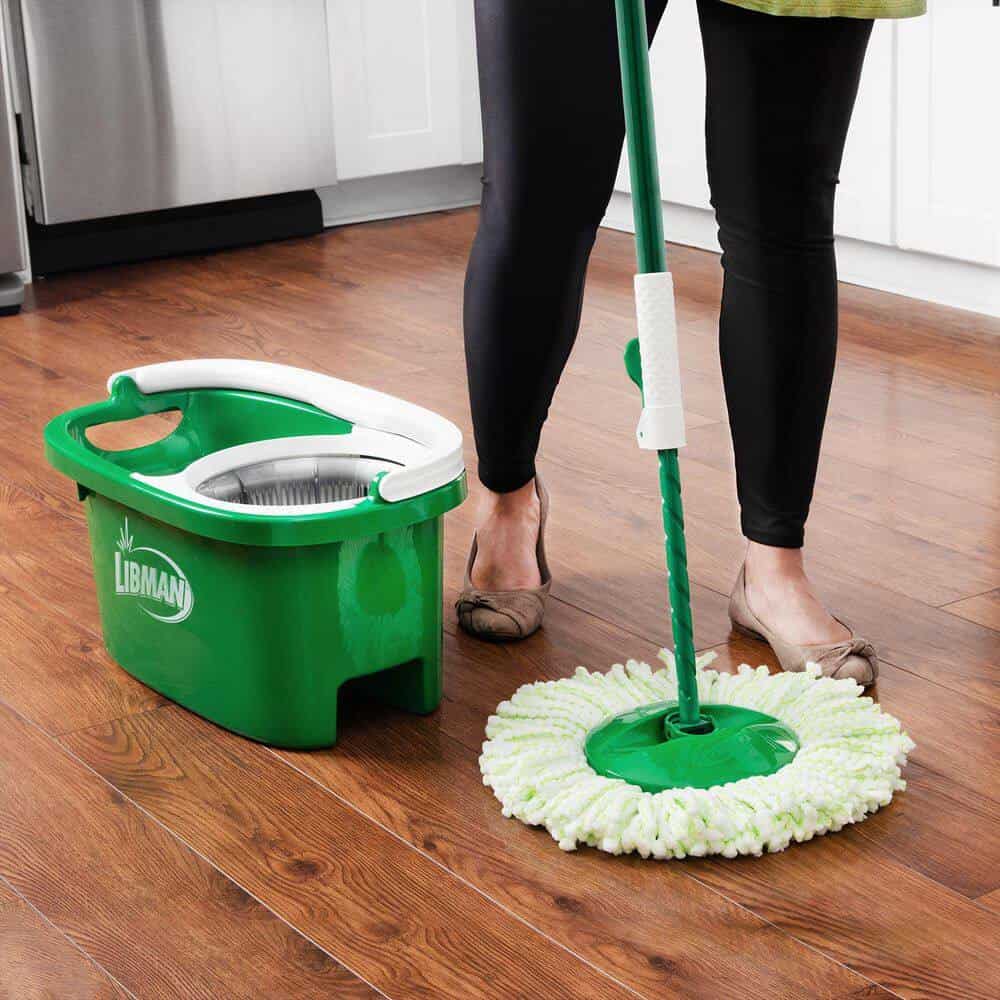 Libman 1606 Microfiber Tornado Wet Spin Mop And Bucket Floor Cleaning ...