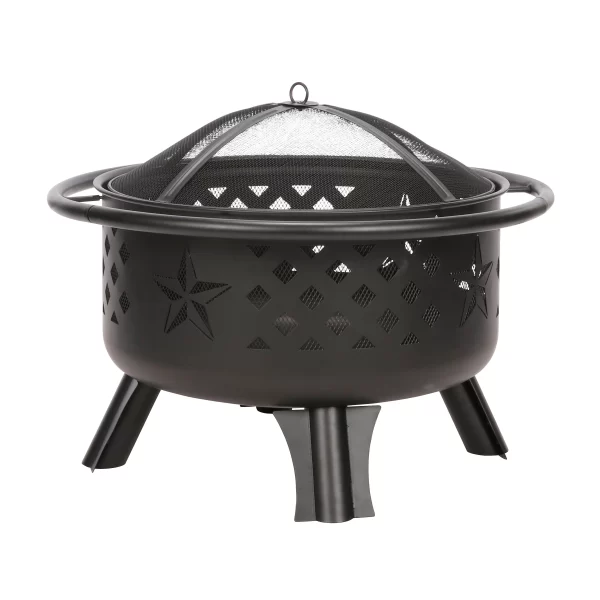 Master Forge 30-in W Black Steel Wood-Burning Fire Pit | BigEasyMart.com