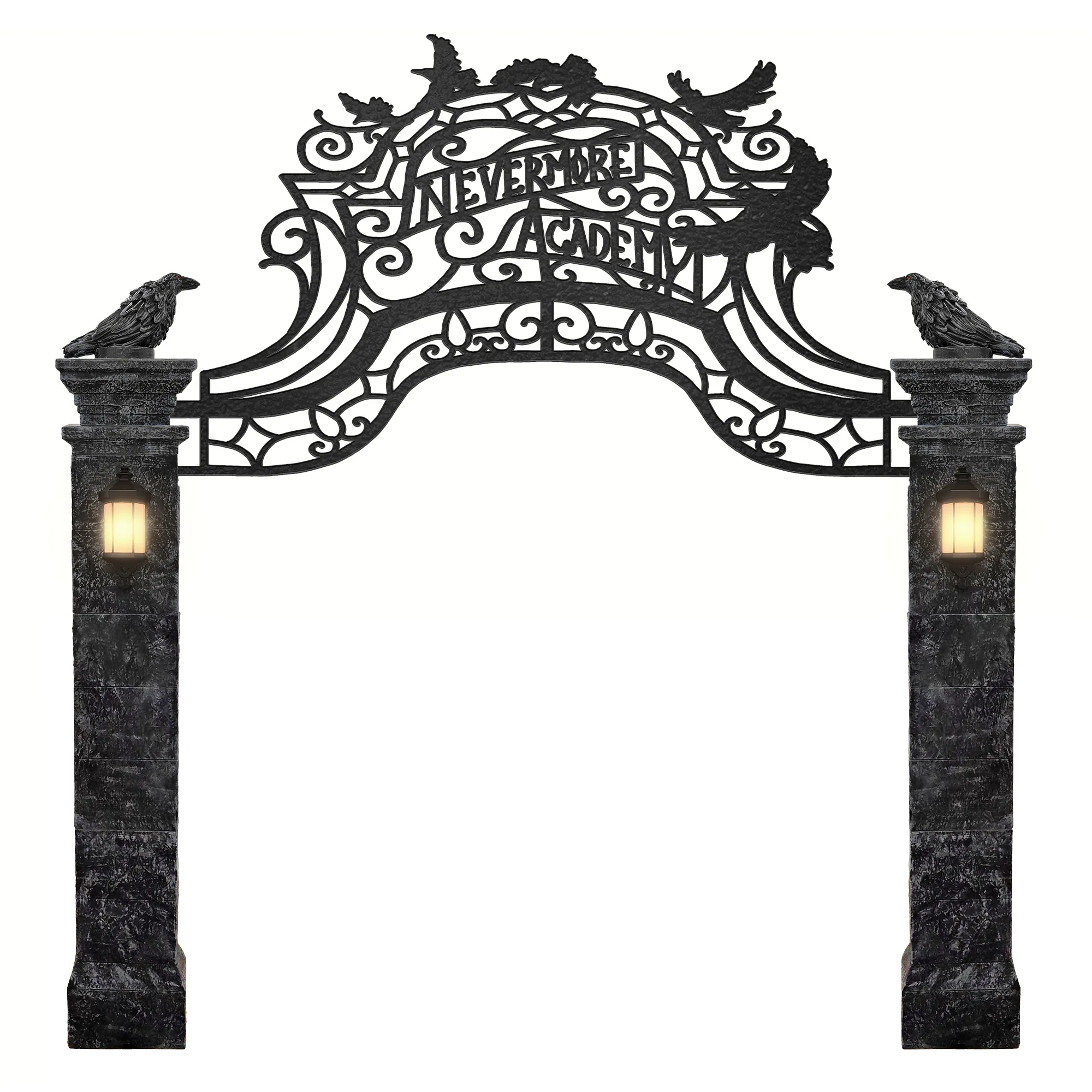 Wednesday 10-ft Talking LED Nevermore Academy Arch Yard Decoration ...