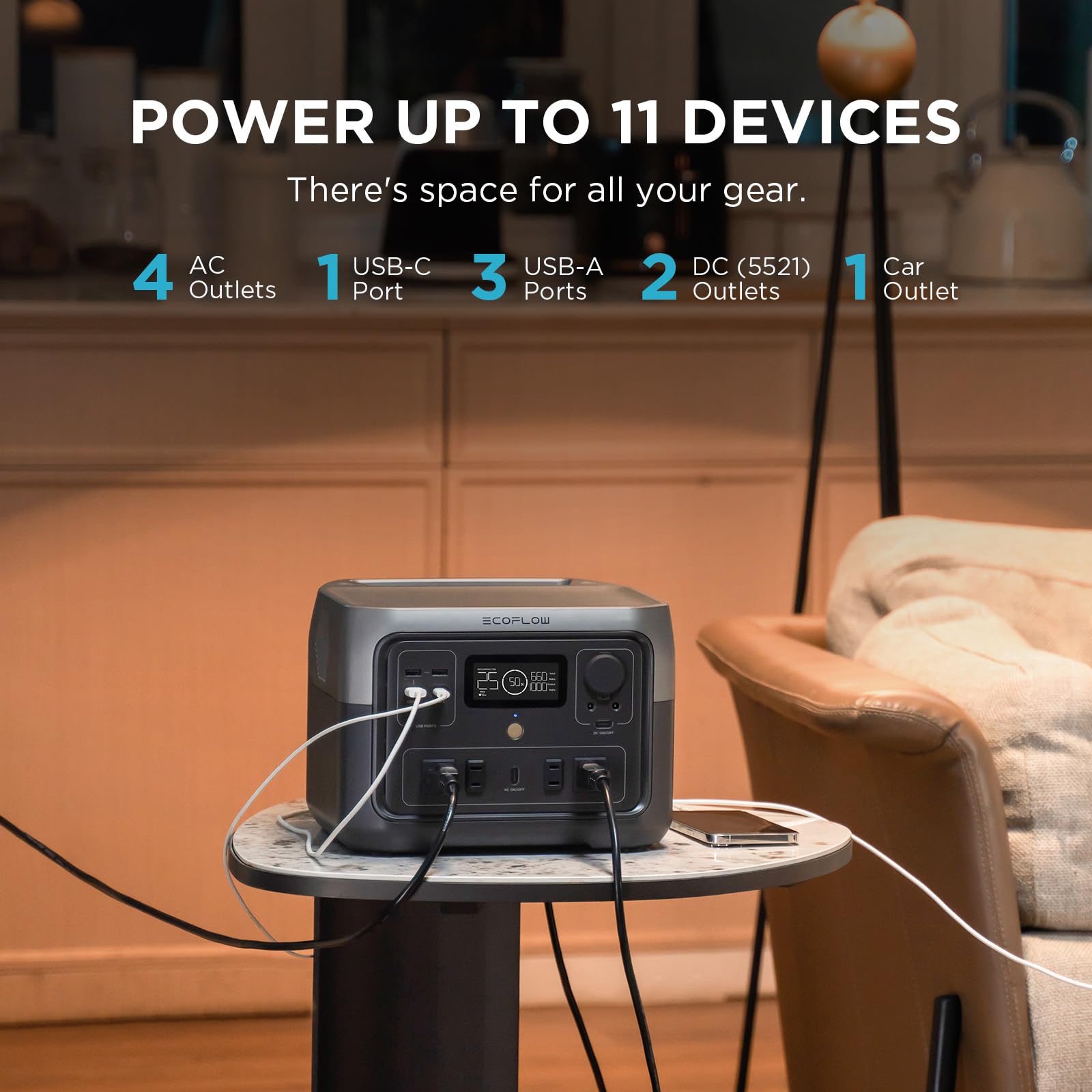 EF ECOFLOW Portable Power Station RIVER 2 Max 500, 499Wh LiFePO4 ...