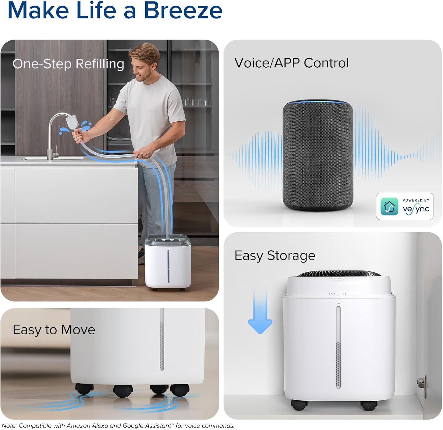 LEVOIT Superior 6000S Smart Evaporative Humidifiers For Home Whole ...