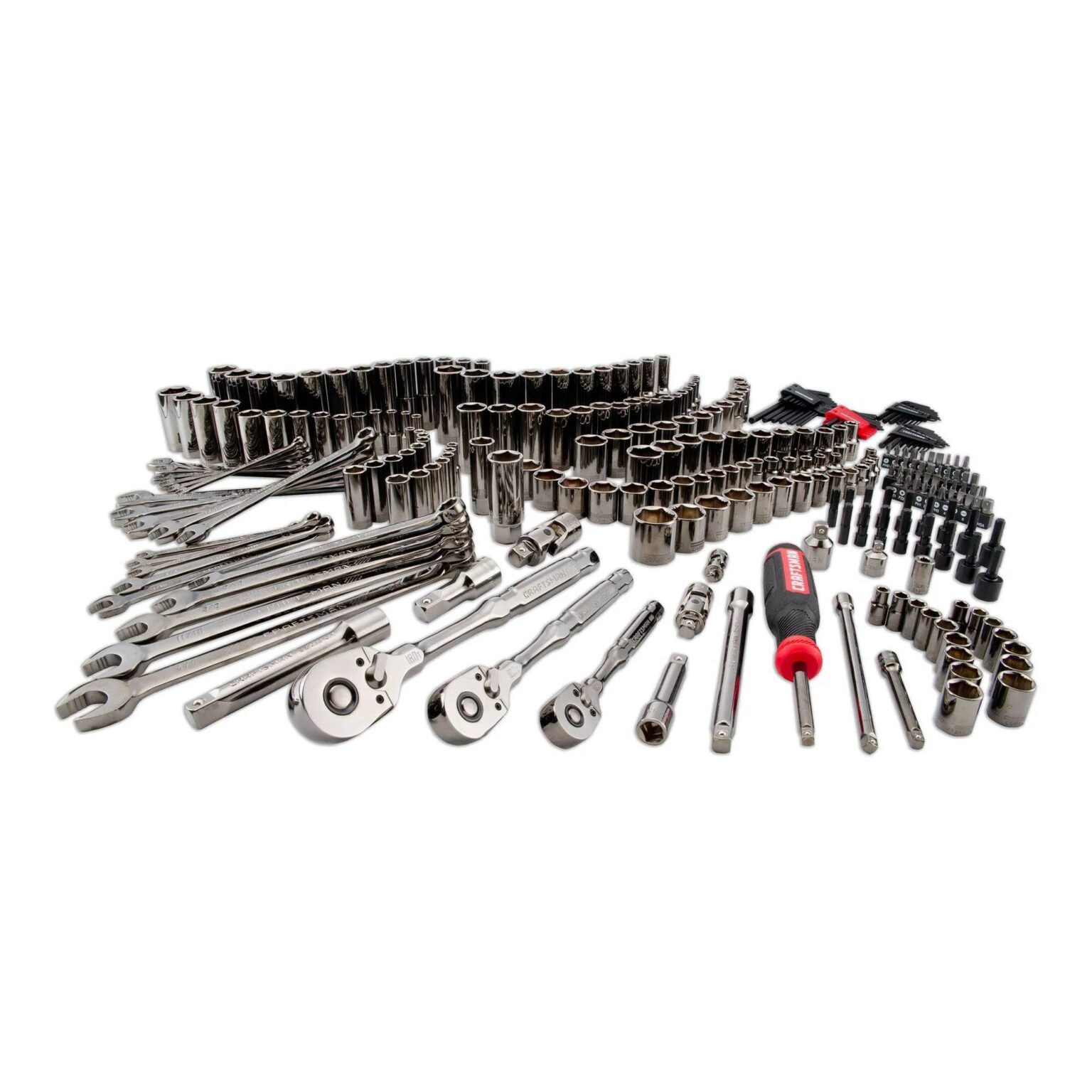 CRAFTSMAN OVERDRIVE 284-Piece Standard (SAE) And Metric Gunmetal Chrome ...
