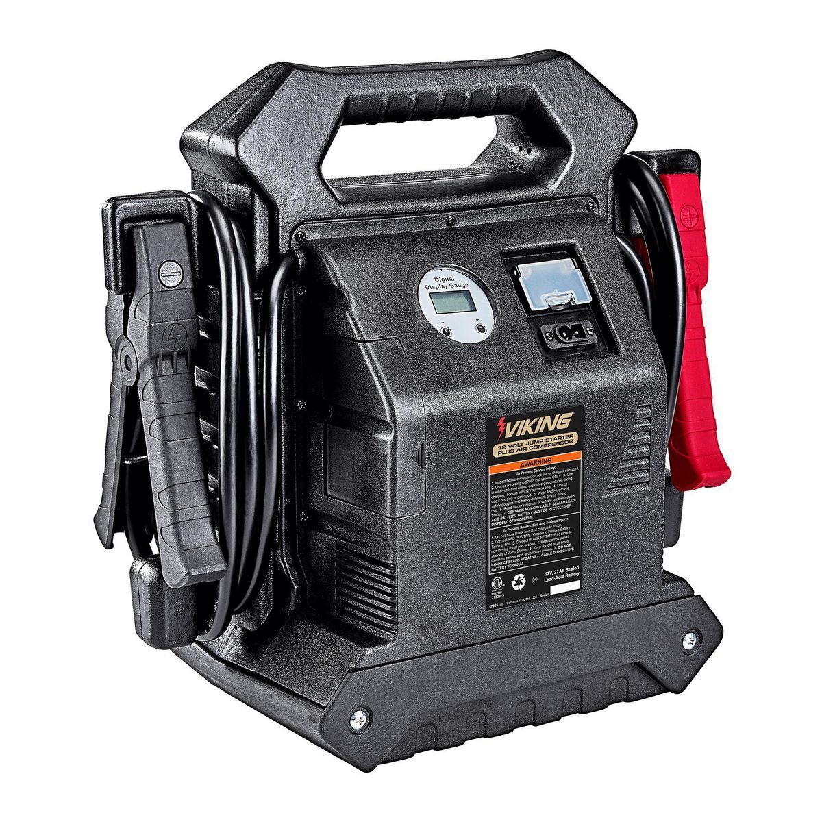 VIKING 1700 Peak Amp Portable Car Battery Jump Starter And Power Pack ...