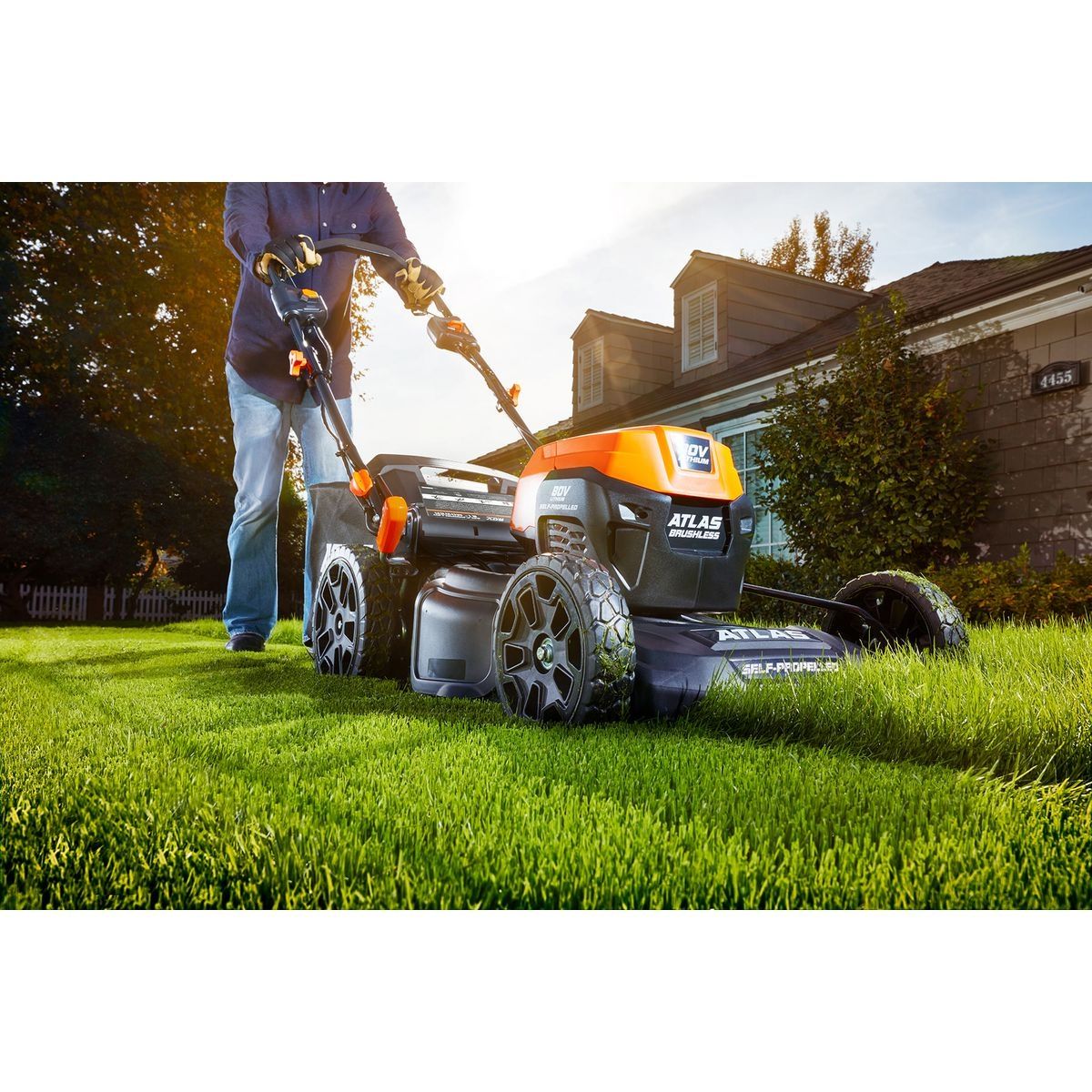 ATLAS 80V Brushless Cordless 21 In. Self-Propelled Lawn Mower - Tool Only | BigEasyMart.com