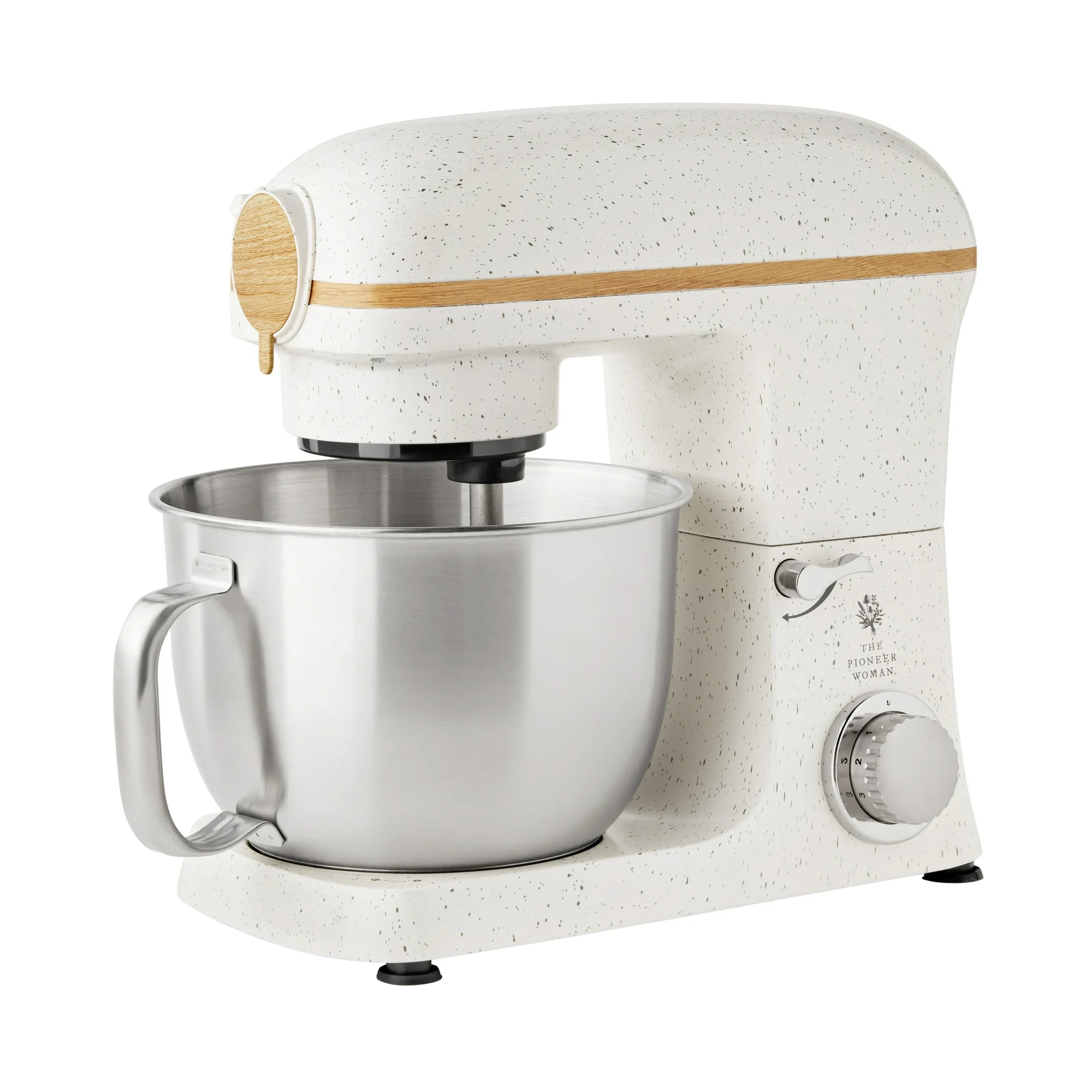 The Pioneer Woman 5 Quart 600W 6-Speed Professional Stand Mixer With Beater, Dough Hook And ...