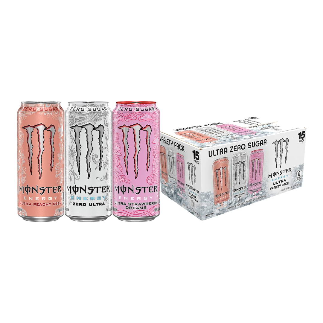Monster Energy Ultra Variety Pack, Zero Ultra, Ultra Peachy Keen, Ultra ...