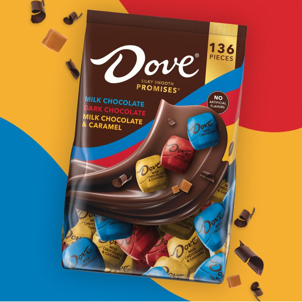 DOVE PROMISES Milk Chocolate, Dark Chocolate And Milk Chocolate ...