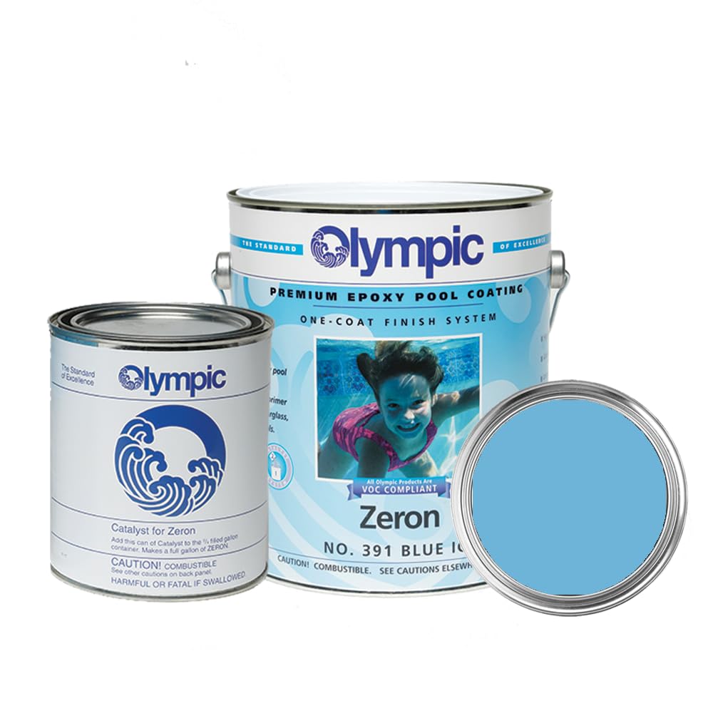 Olympic Pool Paint - Zeron - Blue Ice - 1 Gallon - Two-part Epoxy ...
