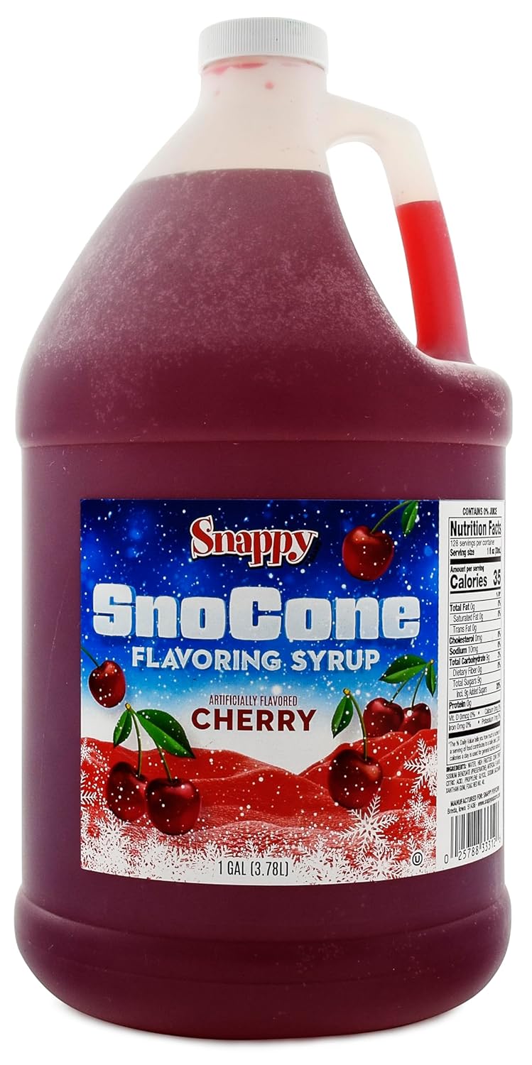 Snappy Sno Cone Syrup Mix & Match 4 Pack, 1 Gallon (128 Ounces) Sizes ...
