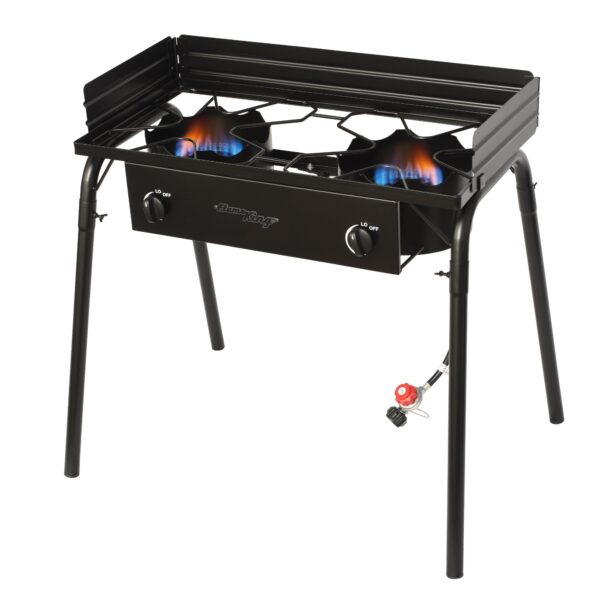 Flame King Outdoor Propane Double Dual Burner Cooker Stove ...