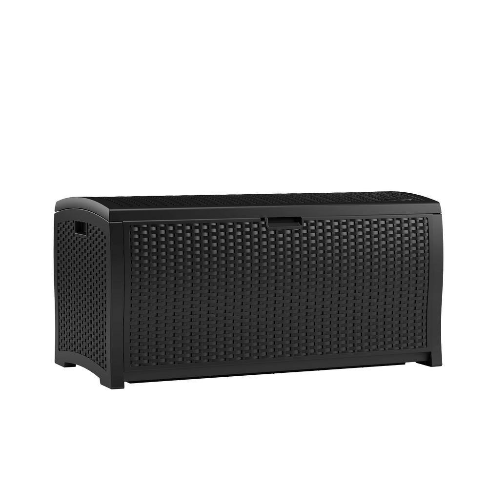 Suncast 99 Gal. Plastic Deck Box, Black | BigEasyMart.com