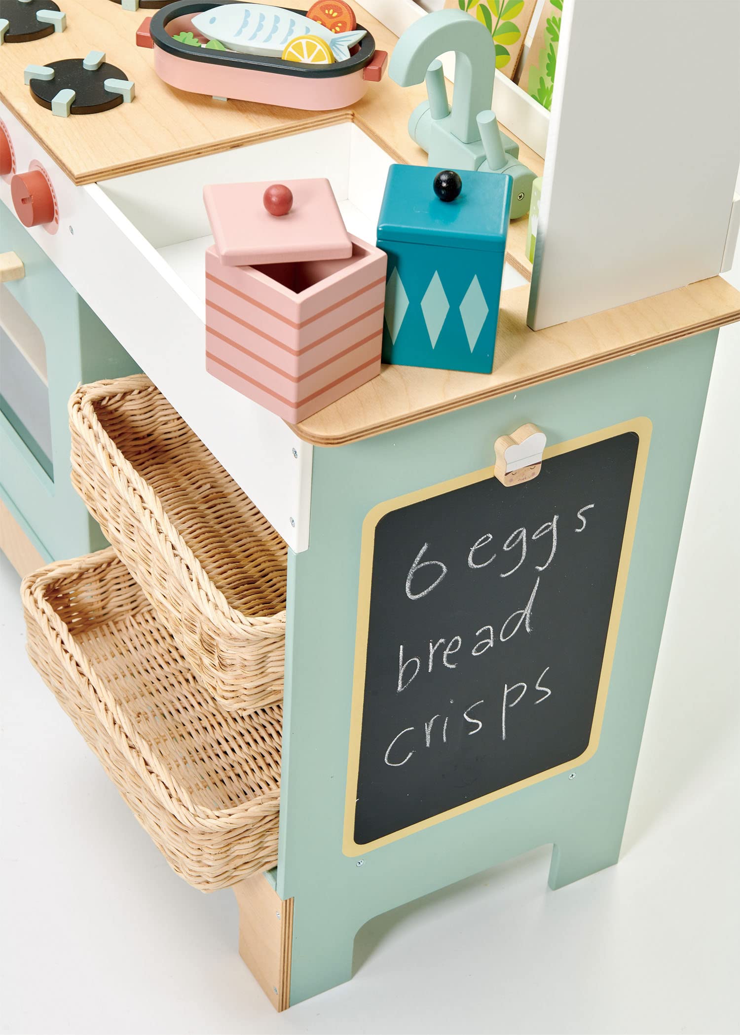 Tender Leaf Toys - Mini Chef Kitchen Range- Wooden Pretend Play Kitchen ...