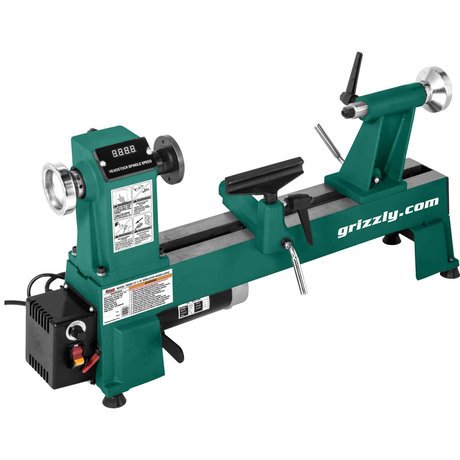 Grizzly 12-in X 18-in Variable Speed Wood Lathe | BigEasyMart.com